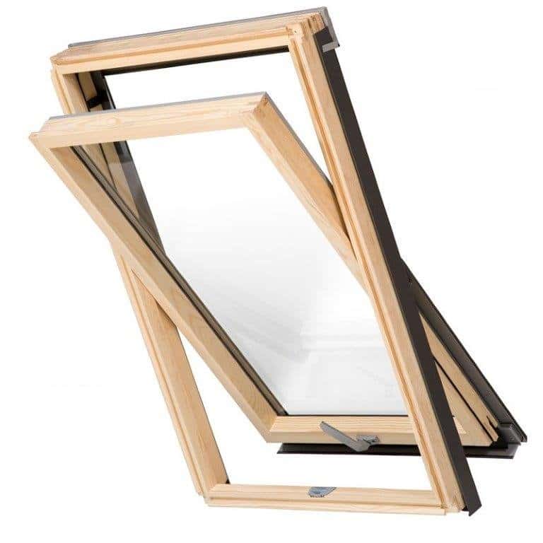 Aurora Centre Pivot Roof Window Pine Finish - LB Supplies