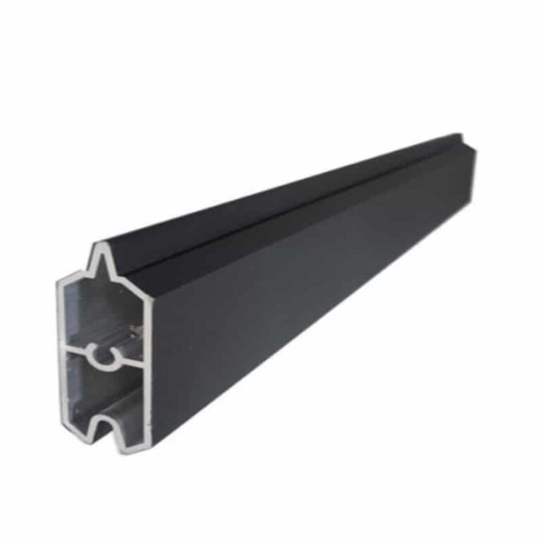 Arena Premium Aluminium Bottom Rail 1830mm - Black - LB Supplies