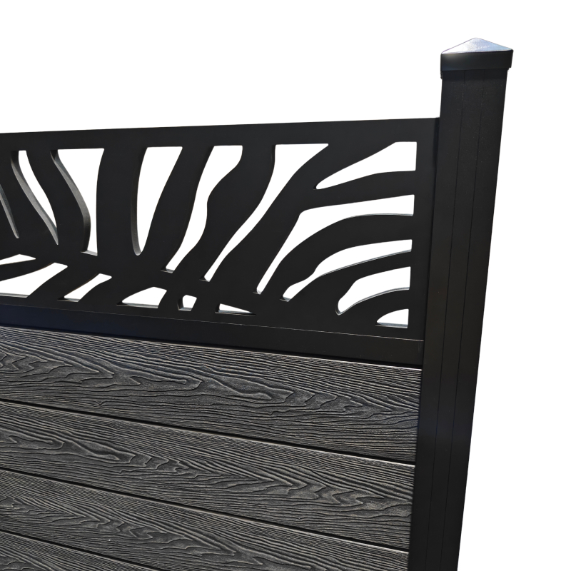 Arena Premium Composite Fencing Kit With Palm Decorative Screen - LB ...