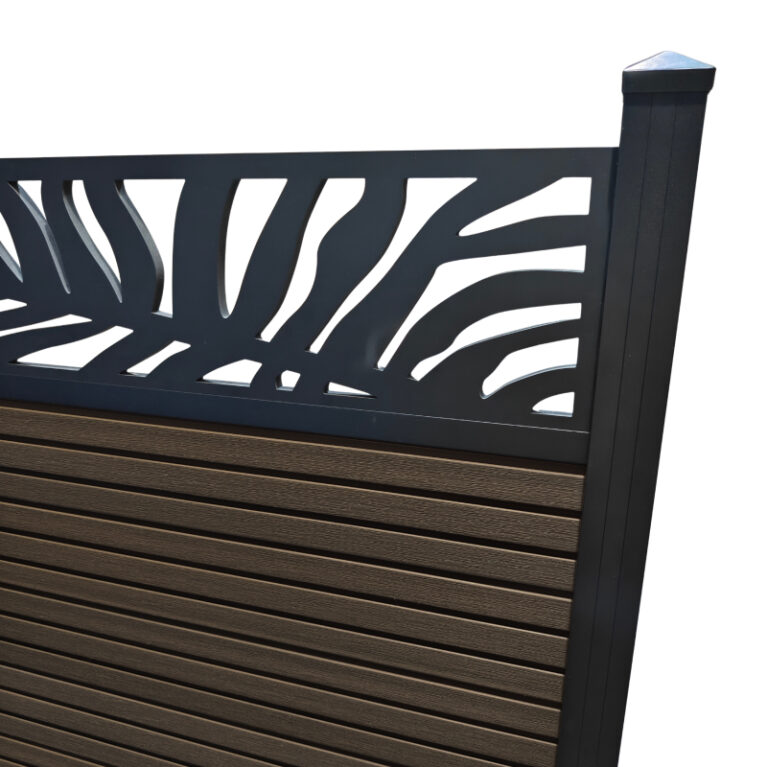Arena Premium Plus Composite Capped Fencing Kit With Palm Decorative ...