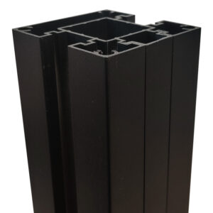 Arena Premium Aluminium Fencing Post 2400mm & 1 Blanking Insert - Black ...