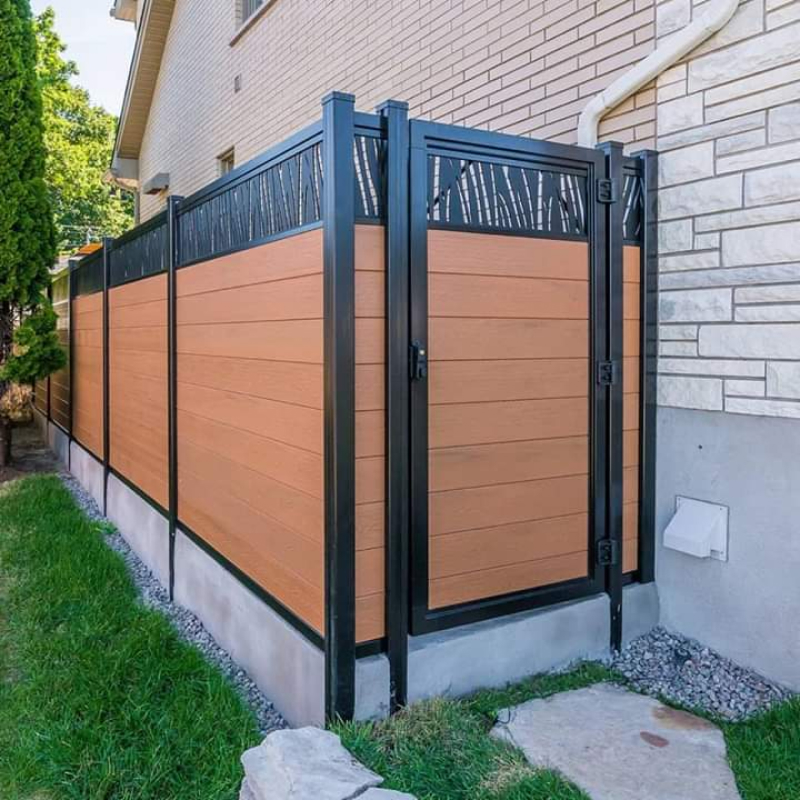 Arena Premium Composite Fencing Kit Aluminium Posts 5 11 Charcoal Black