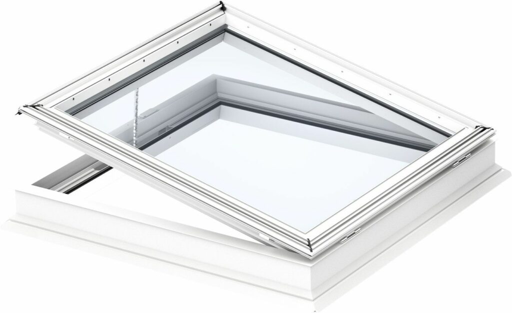 Velux Clear Polycarbonate Electric Opening Flat Roof Dome - LB Supplies