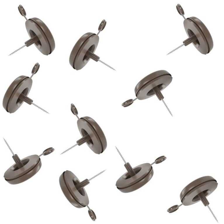 Brown Fixing Buttons - Packs of 10 - LB Supplies