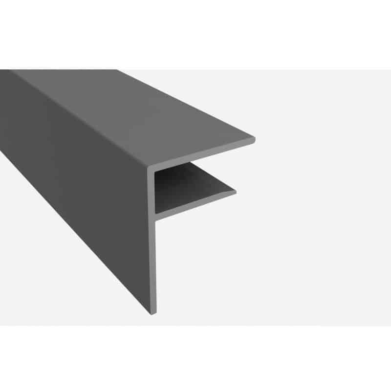 Grey Aluminium F-Section - LB Supplies