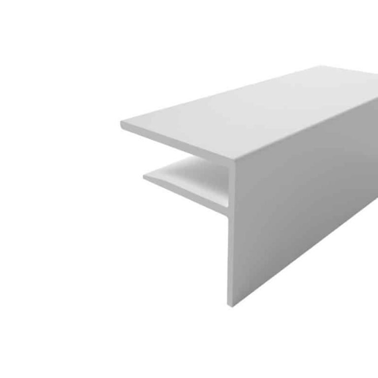 White PVC F-Section - LB Supplies
