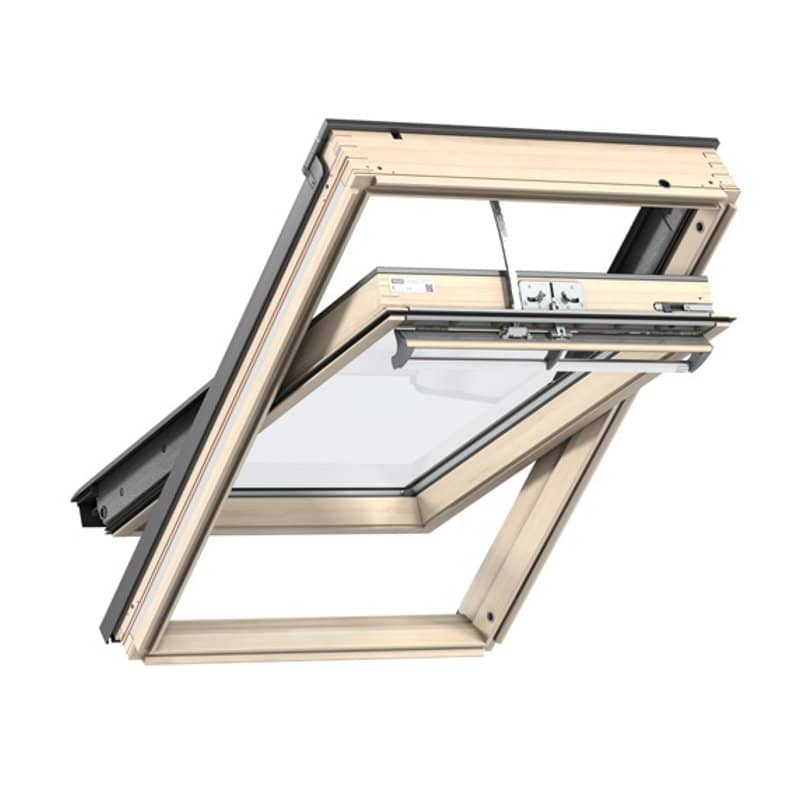 Velux Electric Centre Pivot Roof Window Pine Lacquered - LB Supplies